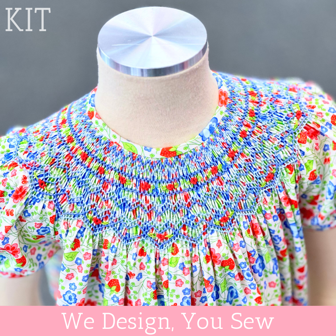 Bishop Berry Vine Cut, Sew, Pleat Kit | Pre-Pleated Bishop | Children's ...