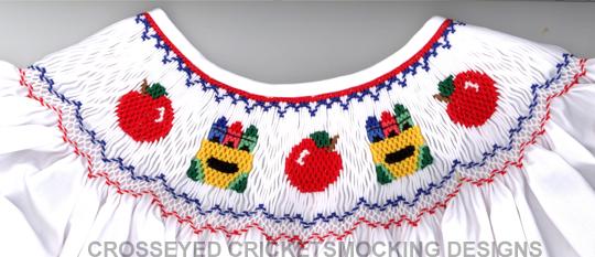 Cross Eyed Cricket Back to School | Smocking Plate | Children's Corner ...